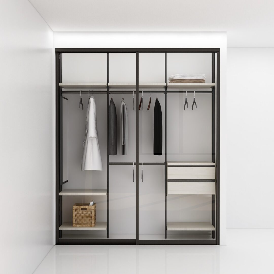 Modulfy Pole System and Sliding Door Solution | 3D Drawing